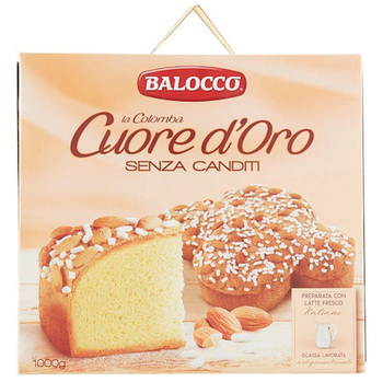 Balocco la Colomba Cuore di Oro Senza Canditi 1 kg - HomeSweetShop
